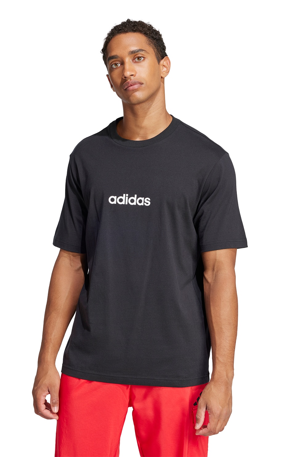 adidas Sportswear, Tricou cu logo pe piept si decolteu la baza gatului ...