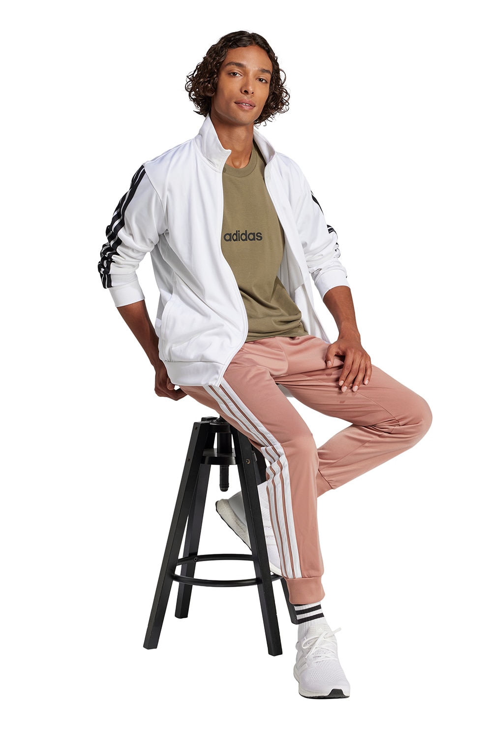 adidas Sportswear, Tricou cu logo pe piept si decolteu la baza gatului ...