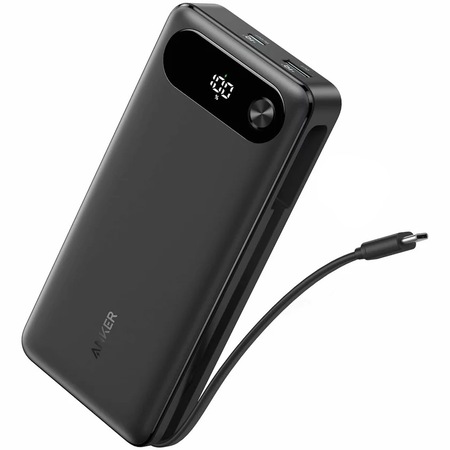 Acumulator extern Anker Powercore 20000 mAh 87W cablu USB-C, Negru ...