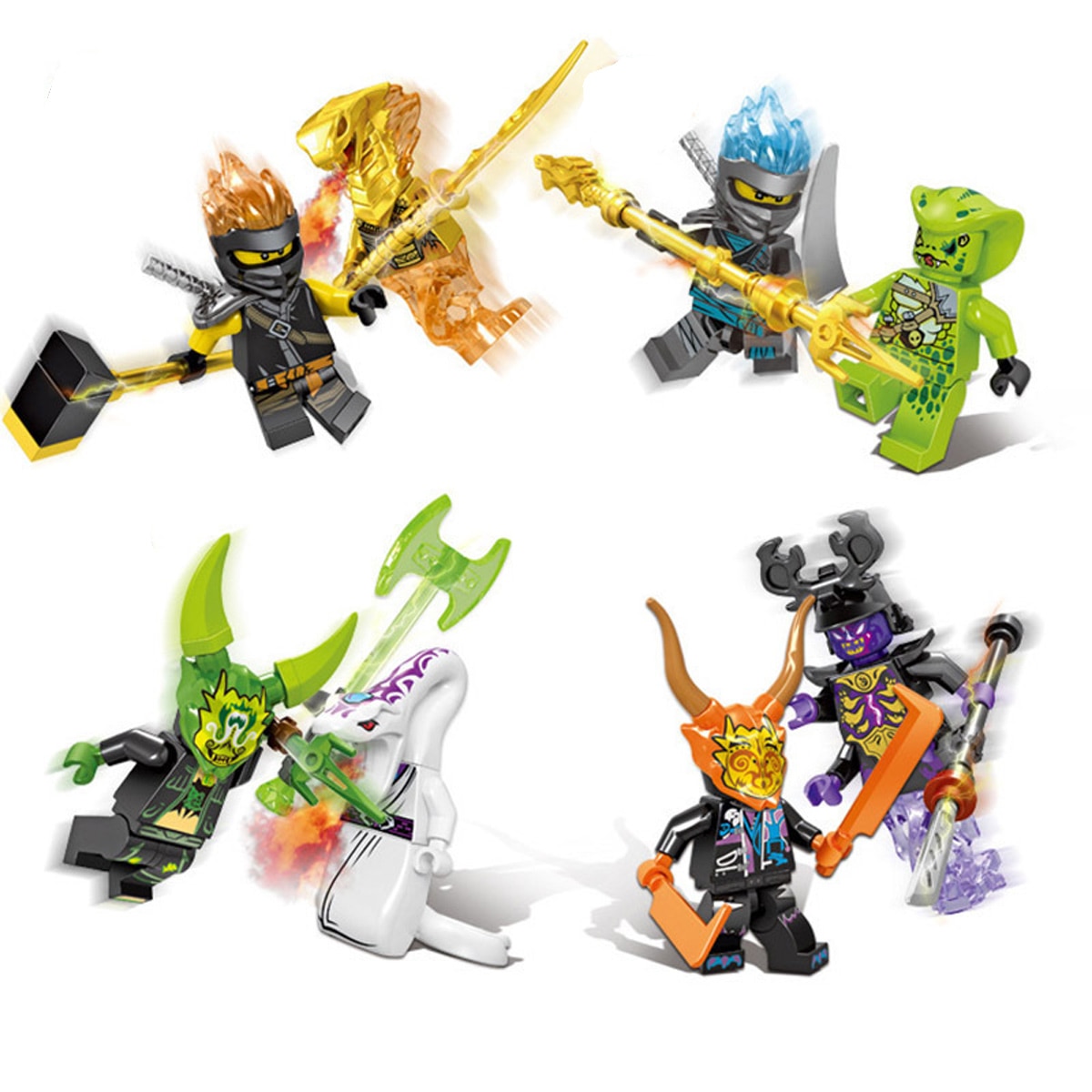 Set 48 figurine Ninja, pentru copii, multicolor - eMAG.ro