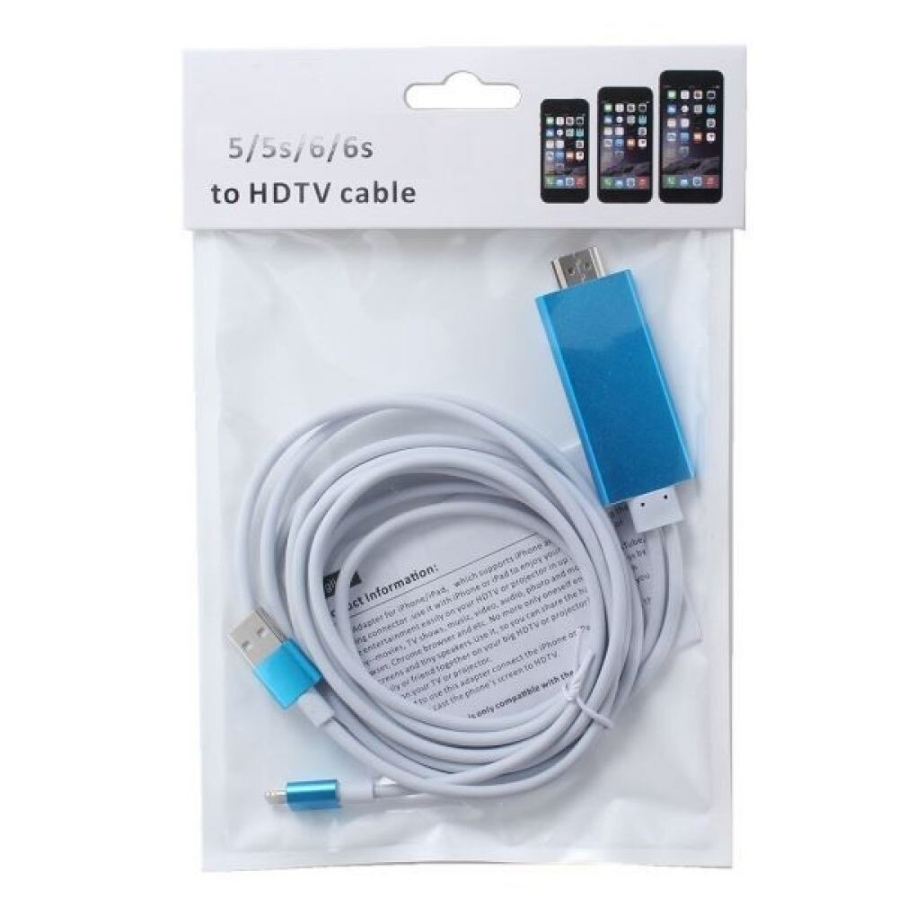 Кабел, Delphi, iPhone 5/6/7 (Lightning) към HDMI, 1.5м - 18294 - eMAG.bg