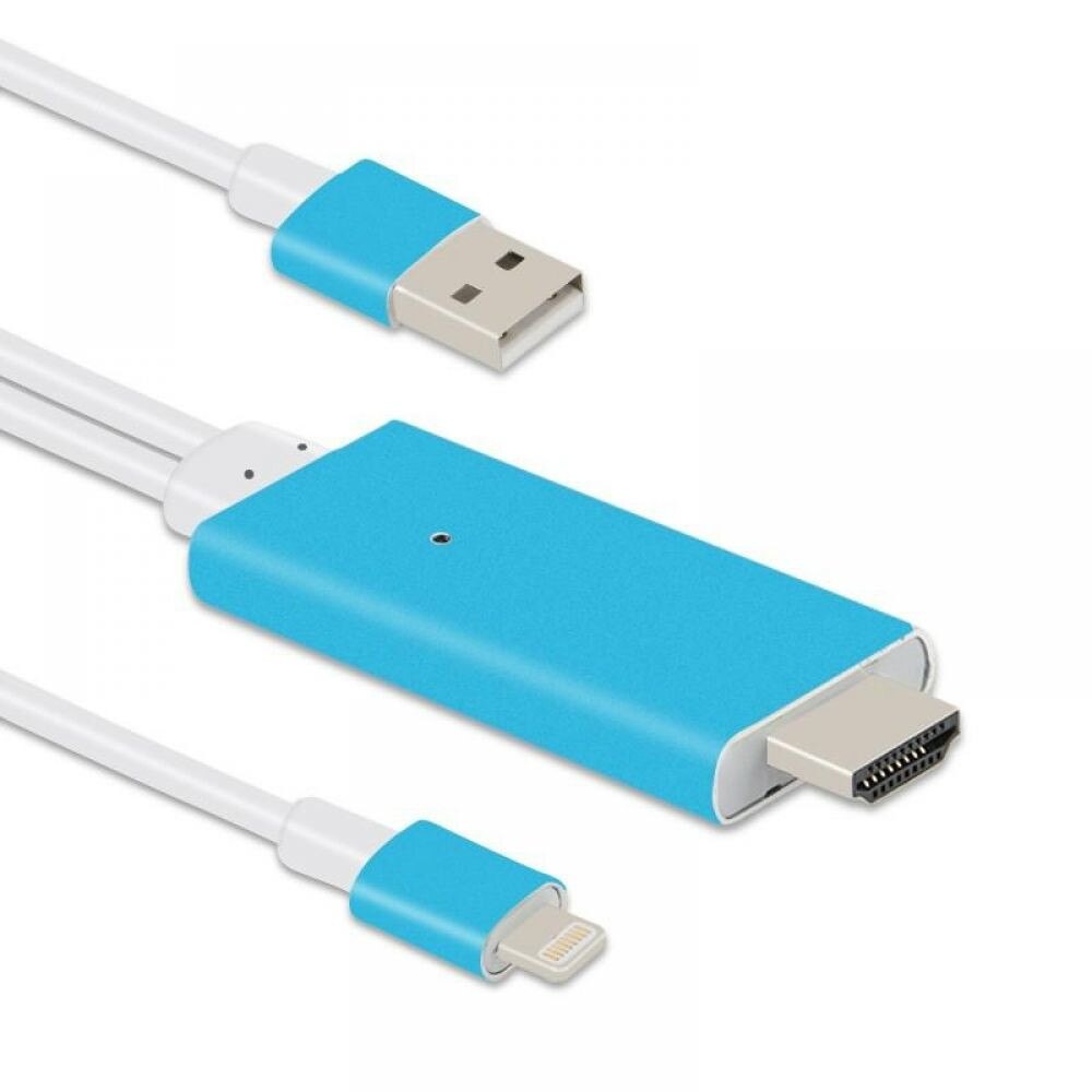 Кабел, Delphi, iPhone 5/6/7 (Lightning) към HDMI, 1.5м - 18294 - eMAG.bg