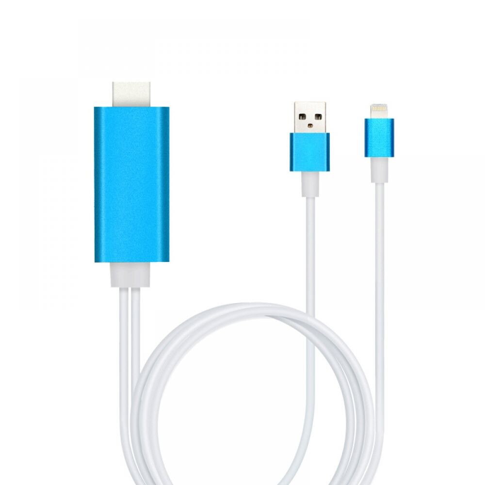 Кабел, Delphi, iPhone 5/6/7 (Lightning) към HDMI, 1.5м - 18294 - eMAG.bg