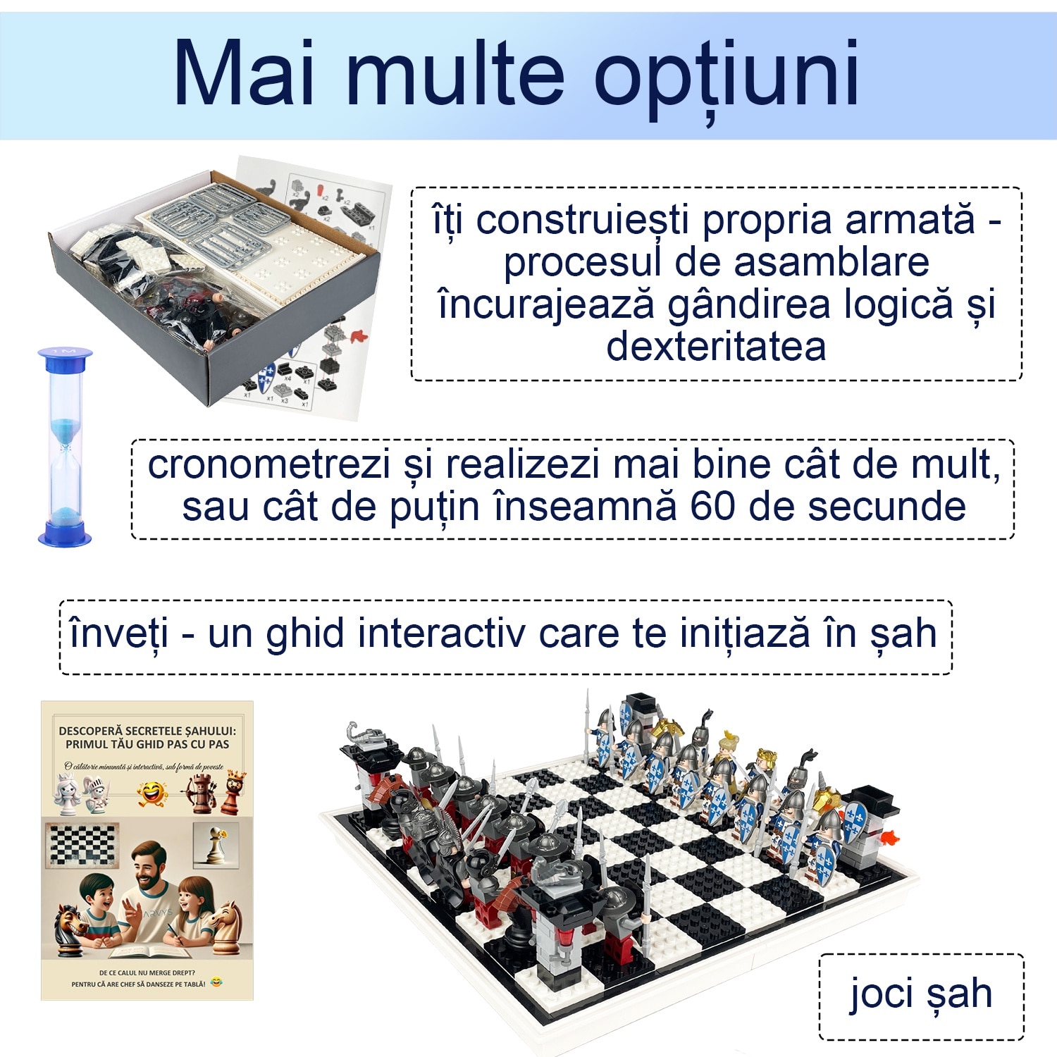 Joc Sah Junior Educational pentru Copii ARVYS®, Interactiv, Blocuri de ...