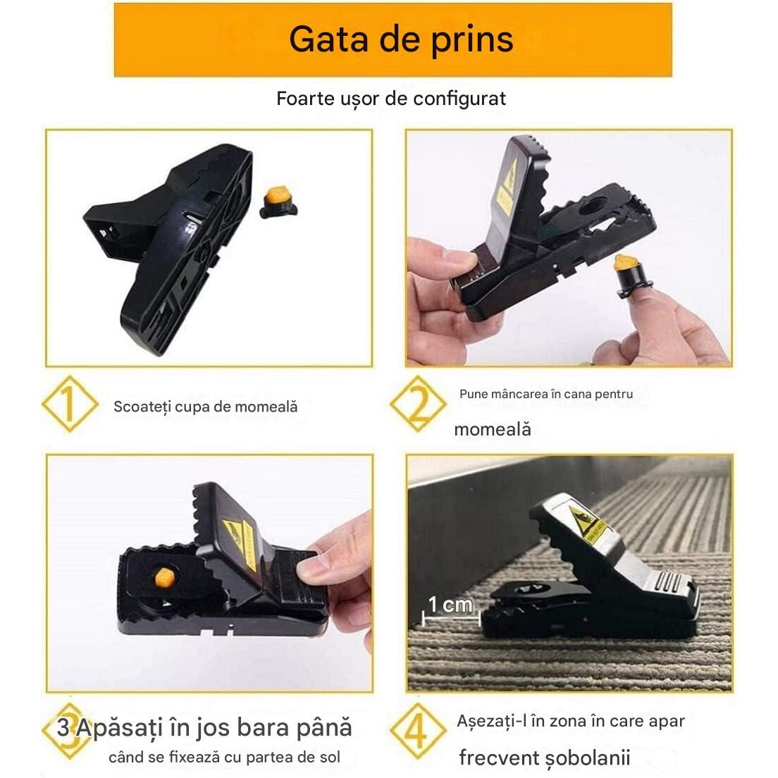 Pachet de 6, Capcane pentru soareci, capcane pentru soareci pentru casa ...