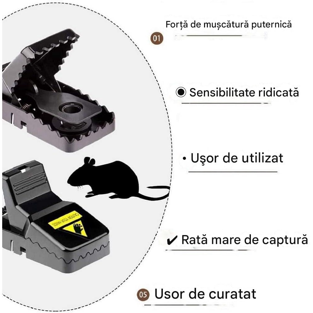Pachet de 6, Capcane pentru soareci, capcane pentru soareci pentru casa ...