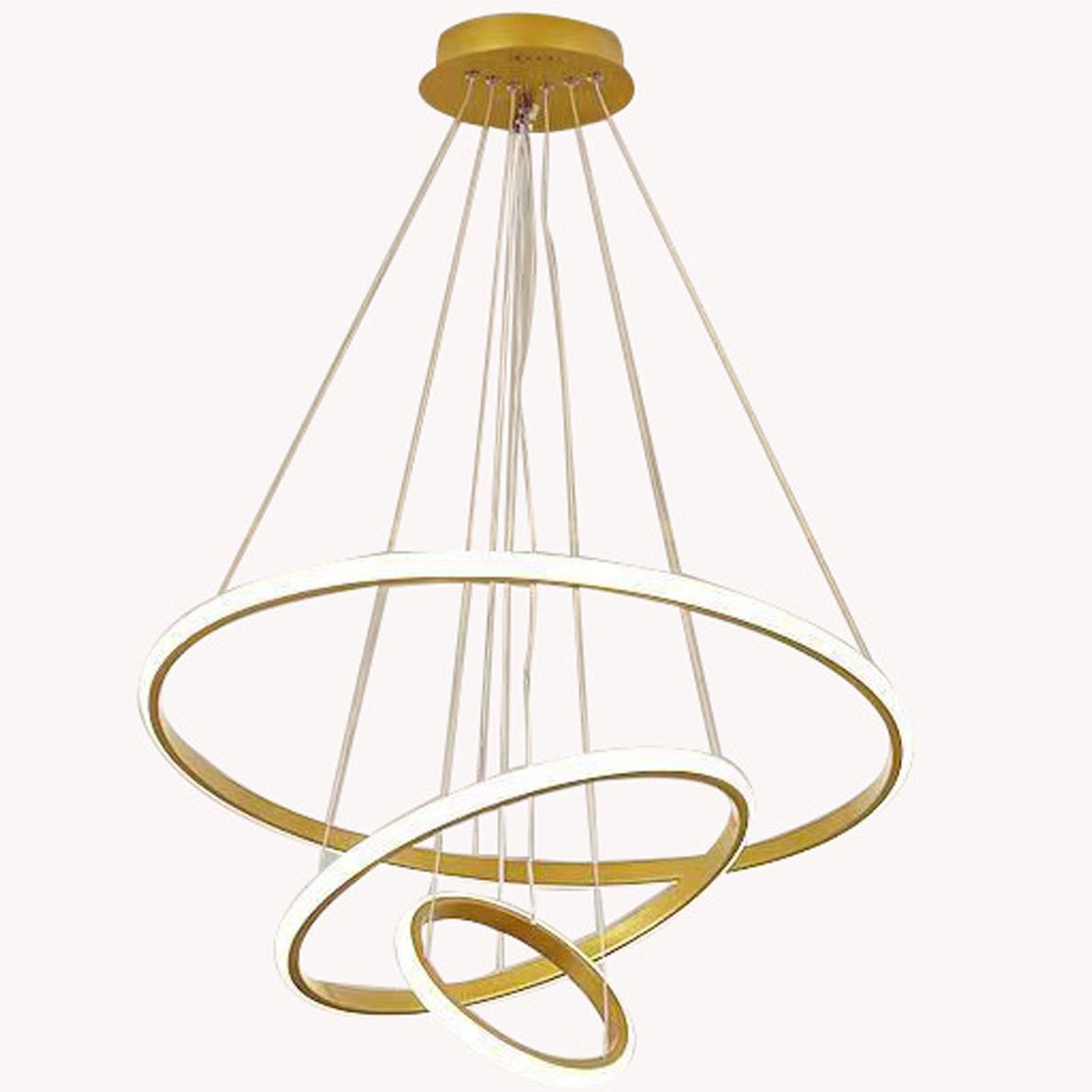Lustra moderna cu led, Hggzeg, Lustra tip pendu, Tricolor light, 55W ...