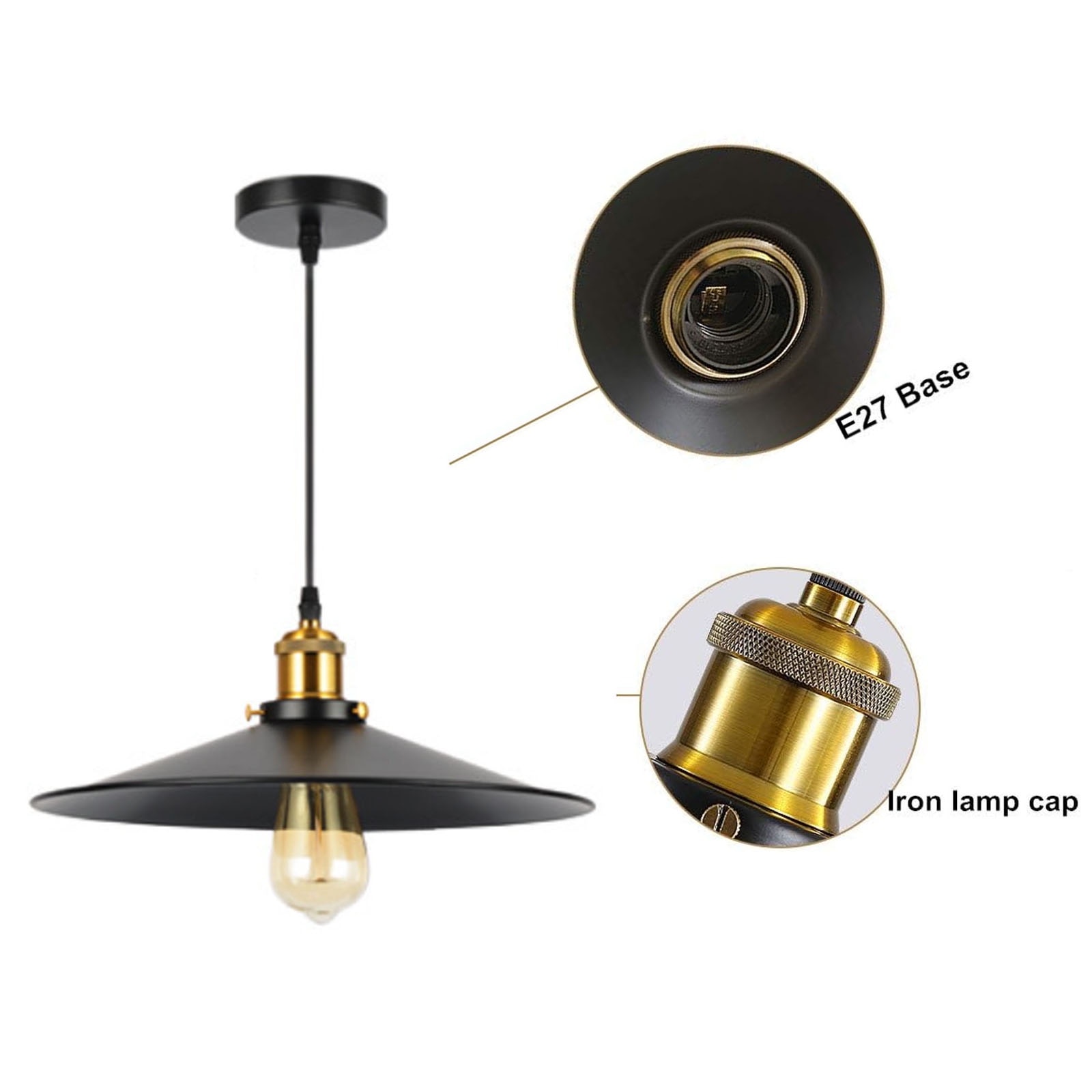 Lustra simpla tip pendul, Hggzeg, Lustra tip pendu, Lustra vintage, E27 ...