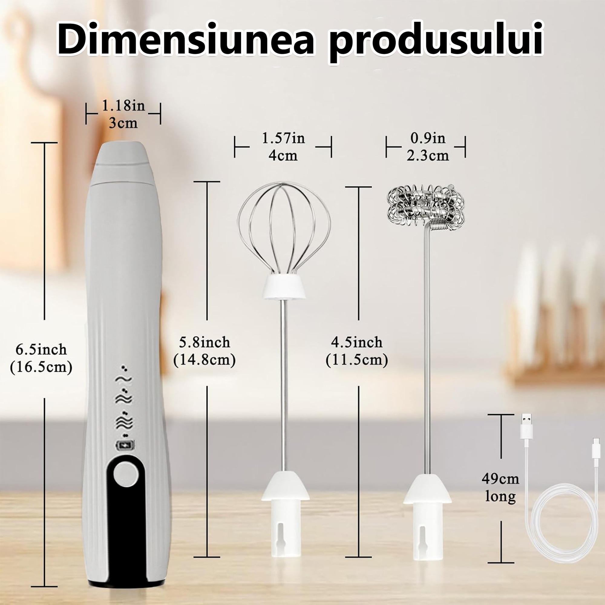 Mixer spumator de lapte 2 in 1, Yulinland, Electric, bauturi calde/reci ...