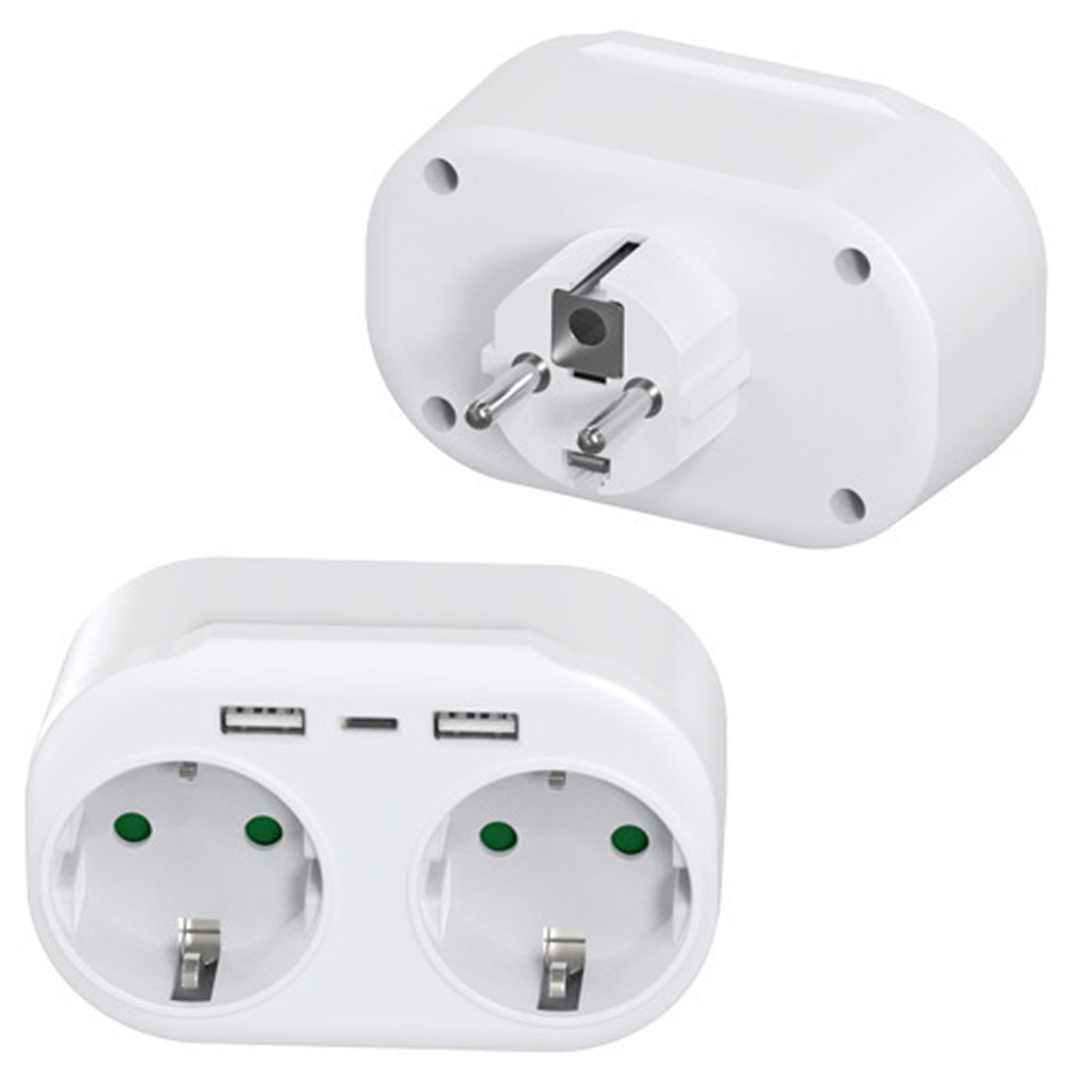 Adaptor priza, Hggzeg, Adaptor priza 5 in 1, Cu contact protectie, 2 ...