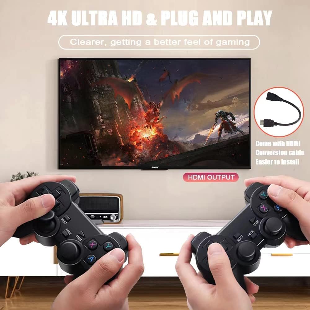 Stick de Joc GD10, Consola HD 128G 4K, Controler Wireless Dual pentru ...