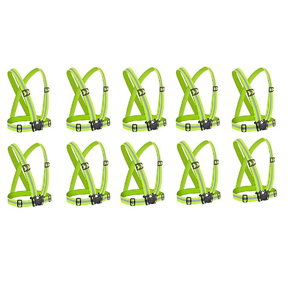 Set 10 bucati de Vesta-Ham reflectorizant reglabil, tip bretea ...