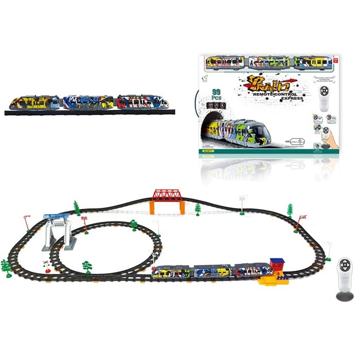 Circuit Trenulet Electric DIY "LikeSmart Graffiti Train", 99 Accesorii ...