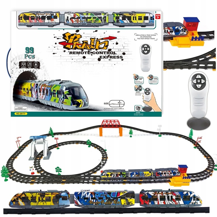 Circuit Trenulet Electric DIY "LikeSmart Graffiti Train", 99 Accesorii ...