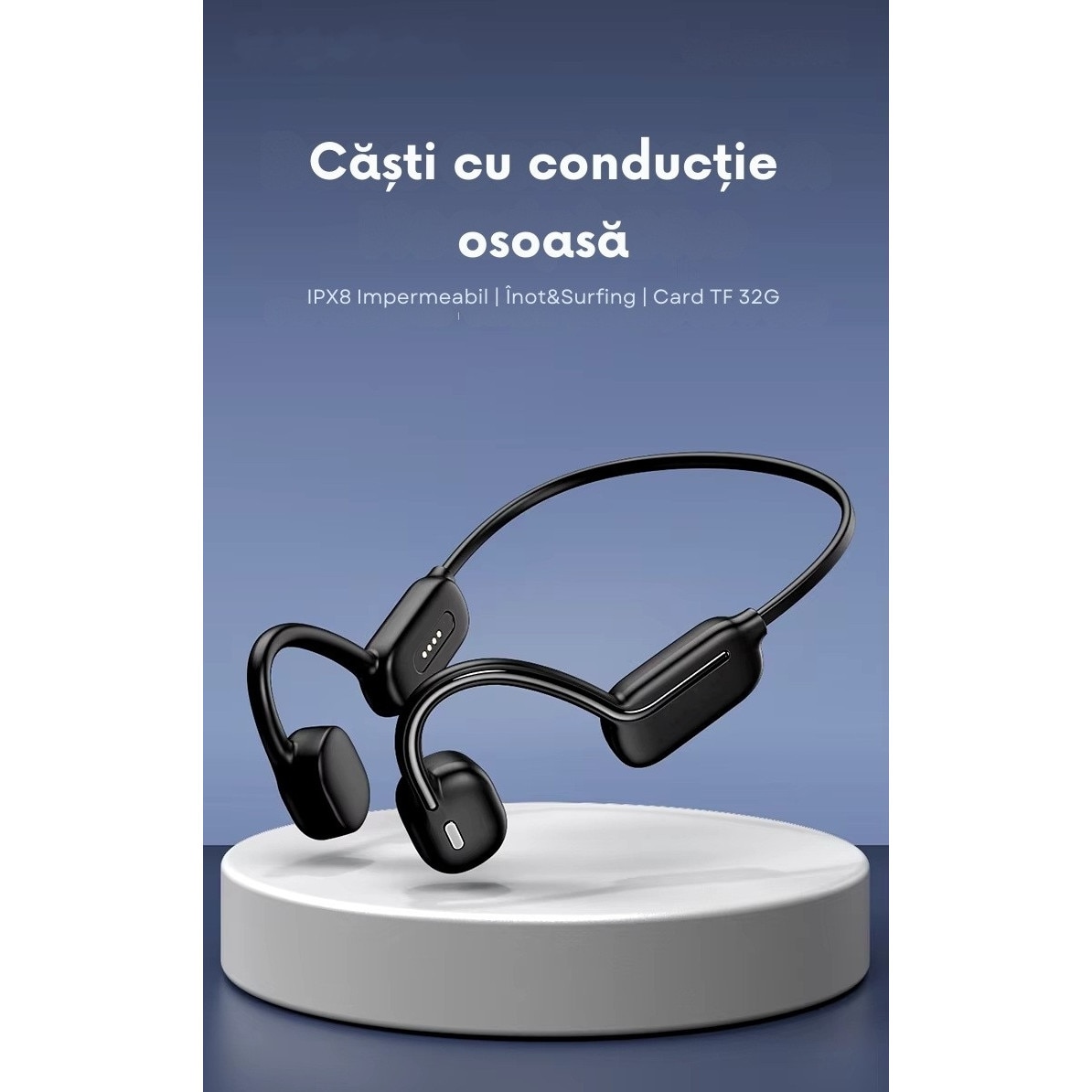 Casti Wireless, cu Conductie Osoasa, Open Ear, Casti Inot si Sport ...