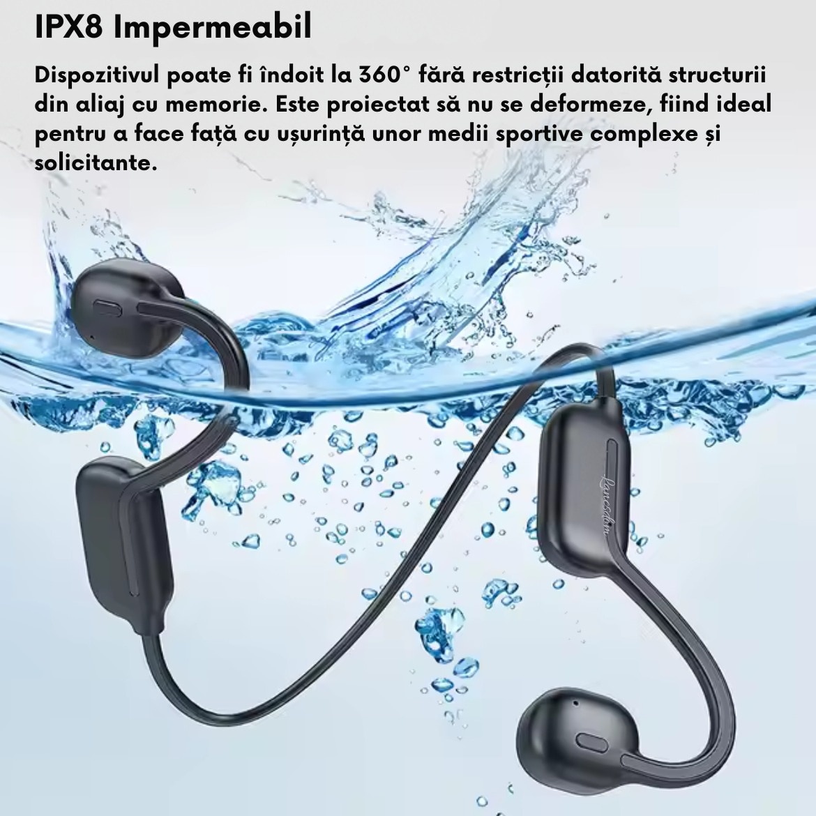 Casti Wireless, cu Conductie Osoasa, Open Ear, Casti Inot si Sport ...
