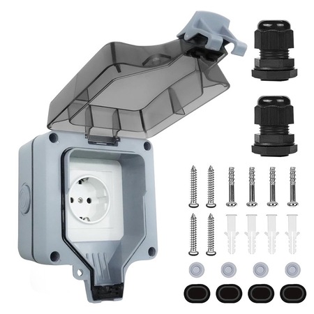 Priza impermeabila exterior, JZRO,1 orificii, Priza de gradina ...