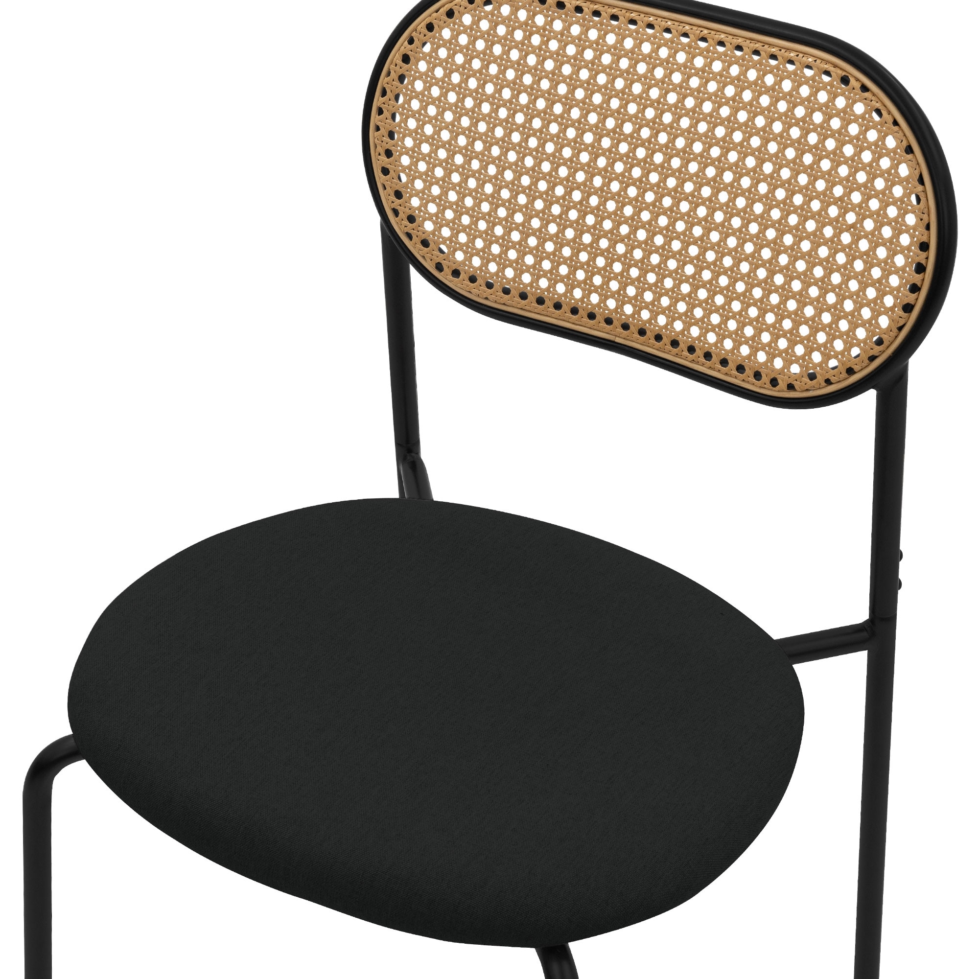 6x Scaune de sufragerie ML-Design in culoare negru, spatar curbat din ...