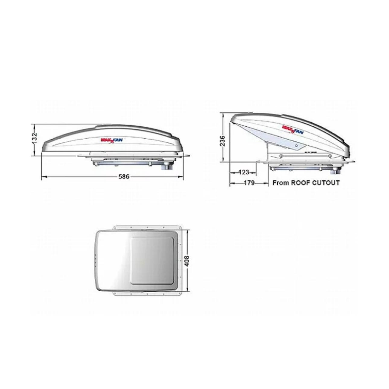 Trapa cu ventilator 12 V MaxxFan Deluxe transparent pt rulota ...
