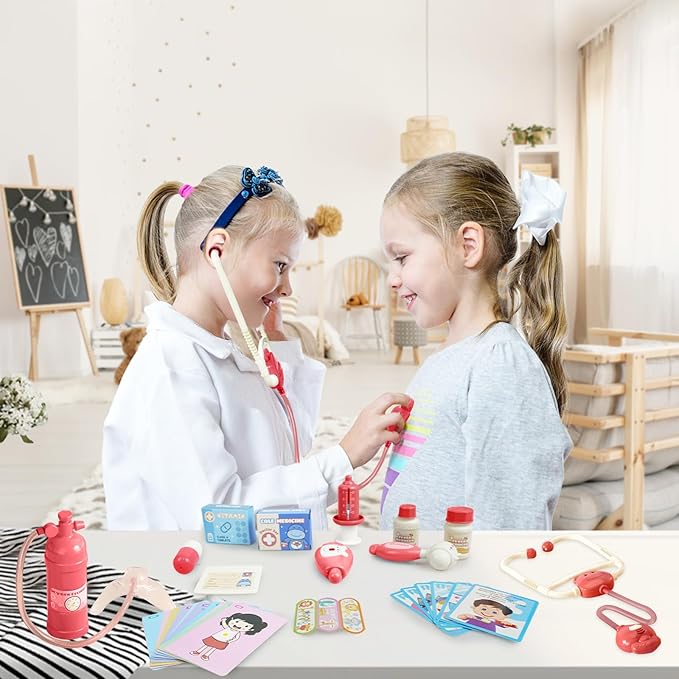 Jucarie set de doctor pentru copii, Simply Joy®, trusa medicala cu ...