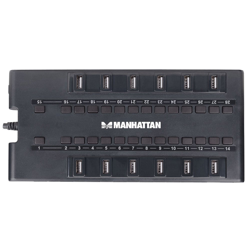 Manhattan Mondo Design USB хъб, 24 USB 2.0 порта, 4 USB 3.0 порта - eMAG.bg
