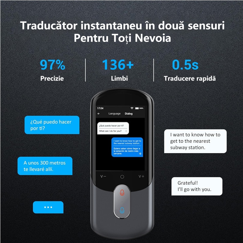 Traducator de traducere inteligenta in timp real in doua sensuri, care ...