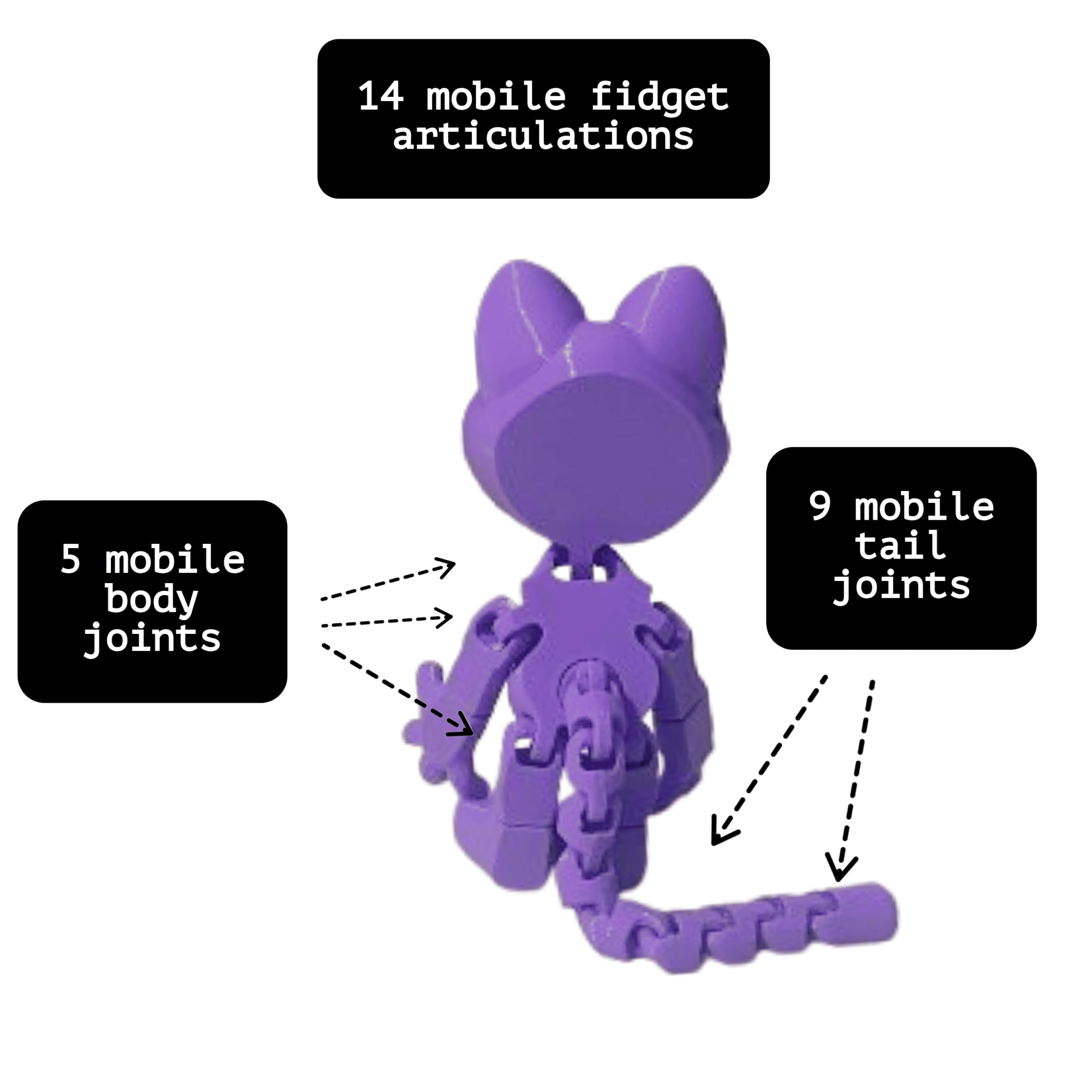 Figurina articulata tip fidget CatNap Smiling Critters, Poppy Playtime ...