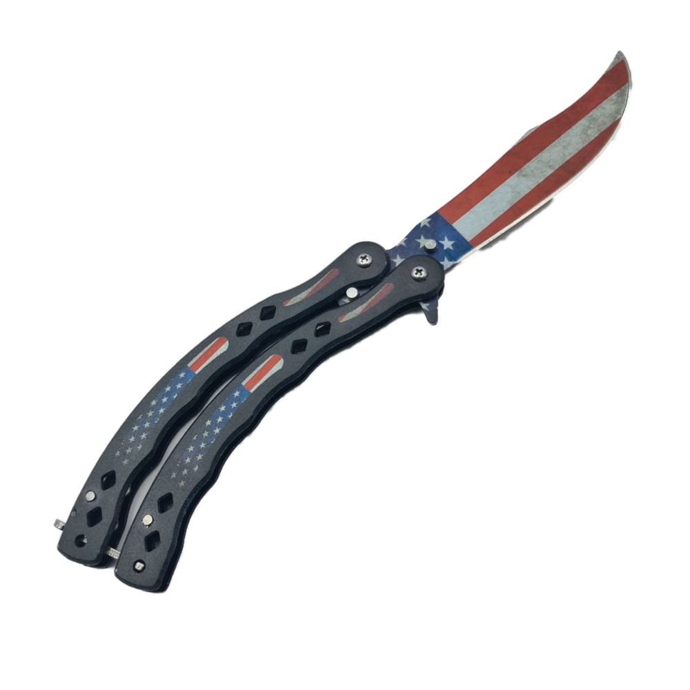 Cutit Fluture cu Tais Pentru Camping, Curbat, Model USA, 24 cm, Dalimag ...