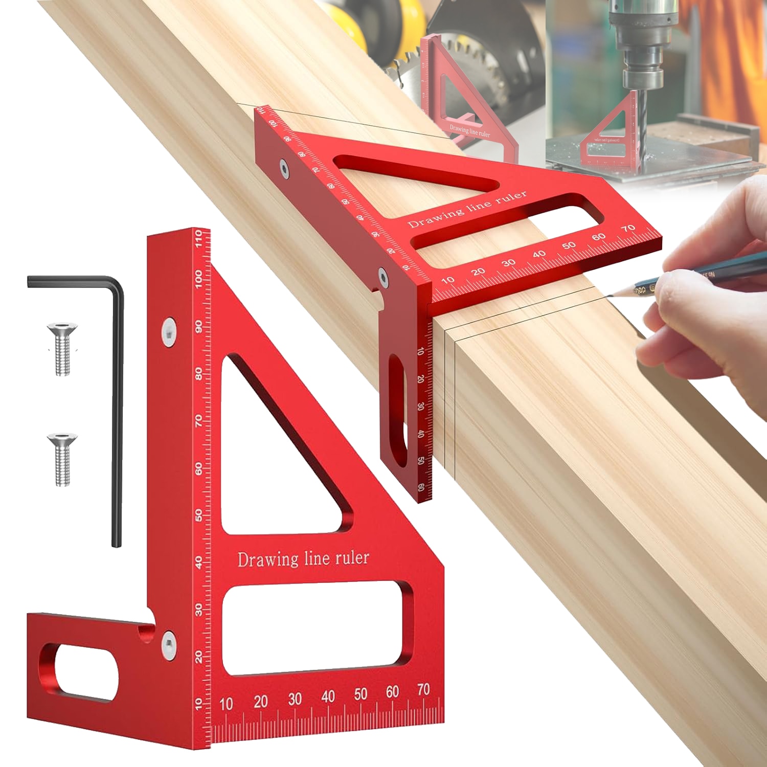 Echer rapid tamplarie/dulgherie din aluminiu, Puepoul, Triunghiulara ...