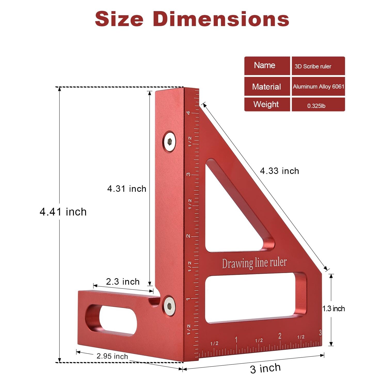 Echer rapid tamplarie/dulgherie din aluminiu, Puepoul, Triunghiulara ...