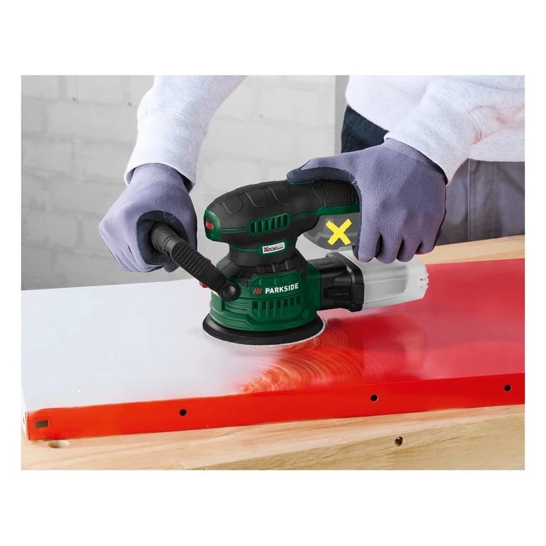 Slefuitor cu excentric si acumulator de 20V PAEXS 20-Li B2, disc de ...