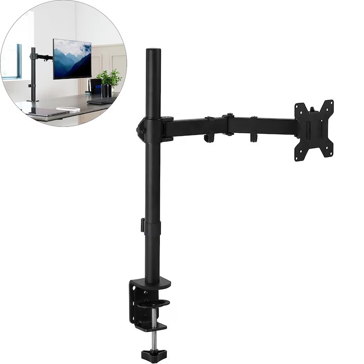 Suport Monitor 13-32" inch, Solid, Slim si Usor Reglabil, Organizator ...