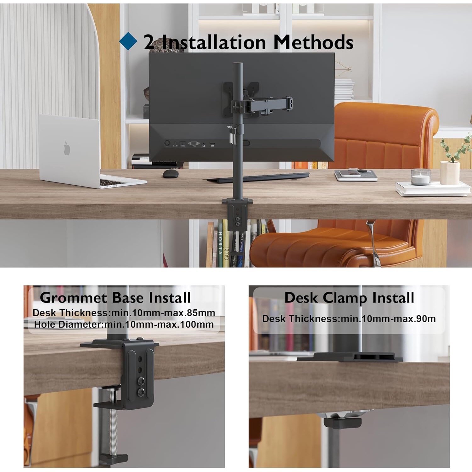Suport Monitor 13-32" inch, Solid, Slim si Usor Reglabil, Organizator ...