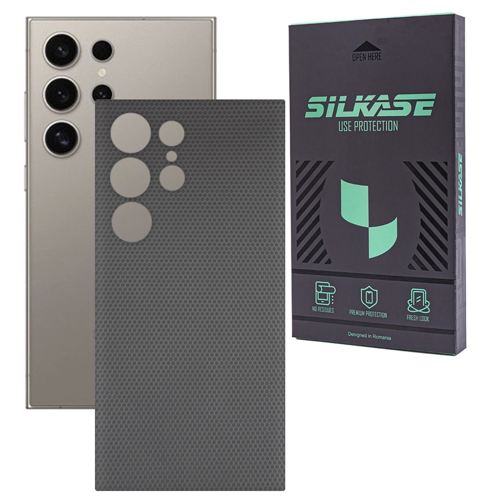 Folie skin SILKASE, pentru Samsung Galaxy S25 Ultra, matrix, protectie ...