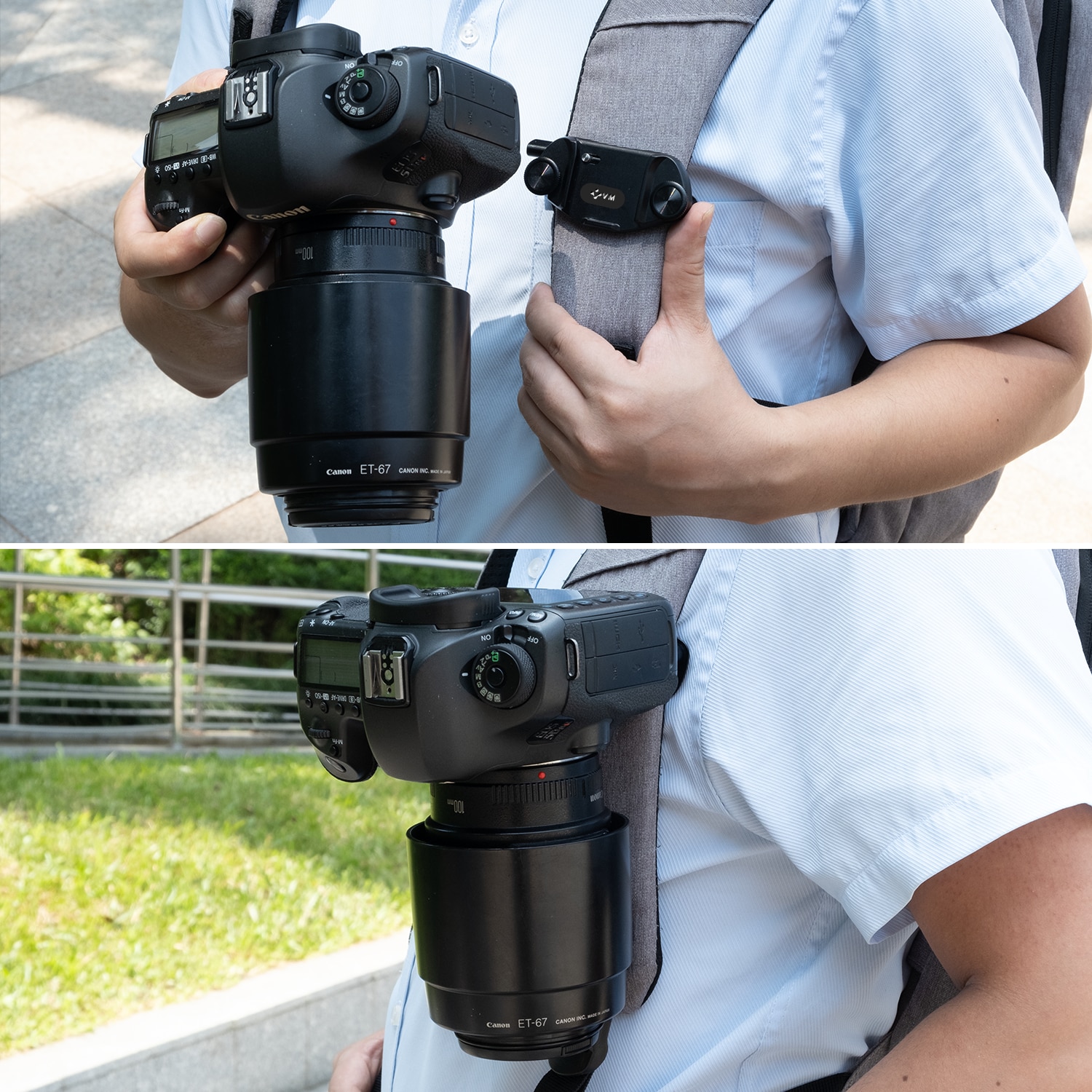 IdolCamera Clip with Plate and Shoulder & Backpack Straps Quick Release ...