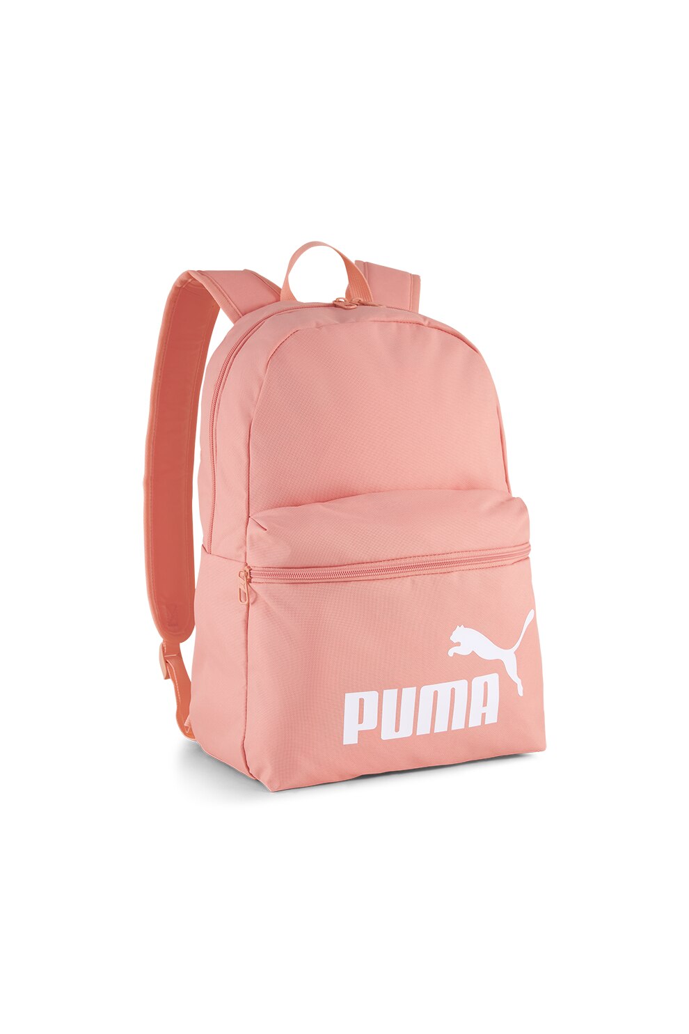 Puma, Rucsac cu imprimeu logo Phase - 22 L, Roz somon, Alb optic - eMAG.ro