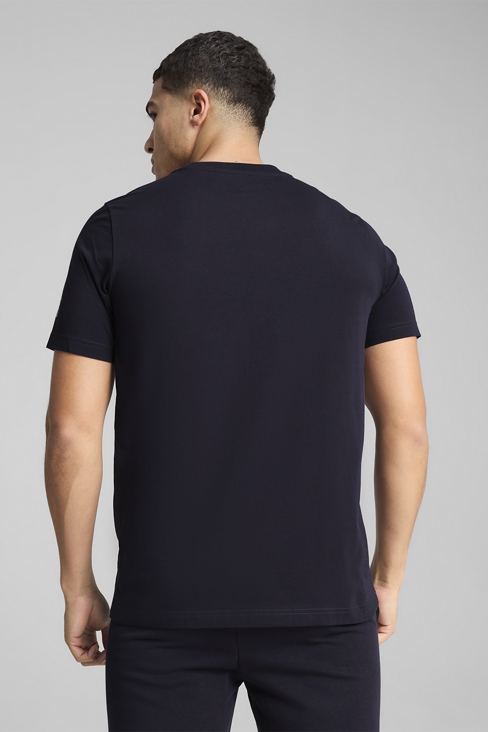 Puma, Tricou din bumbac cu imprimeu logo, Albastru ultramarin, M - eMAG.ro