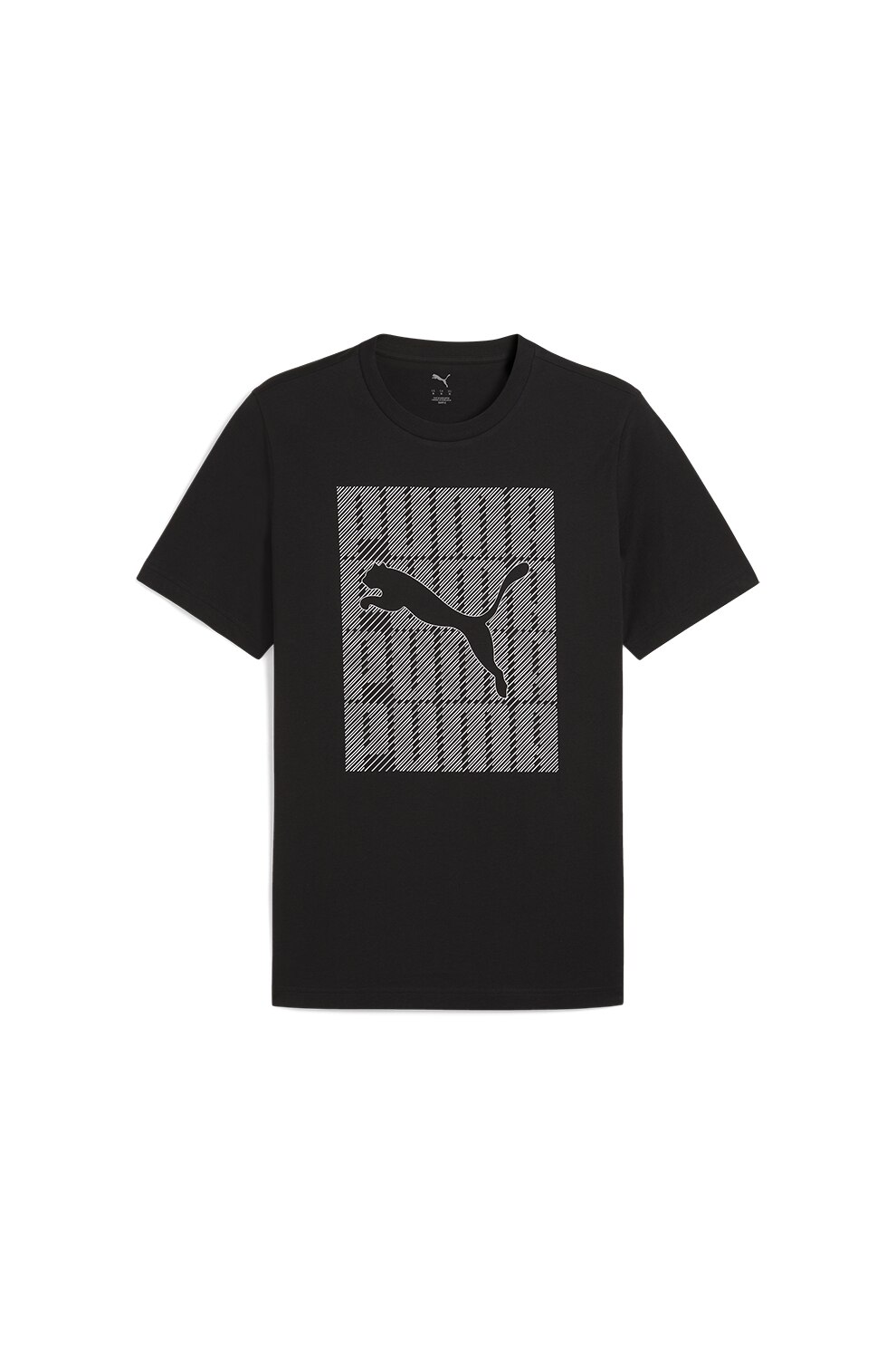 Puma, Tricou din amestec de bumbac cu imprimeu logo, Alb, Negru, M ...