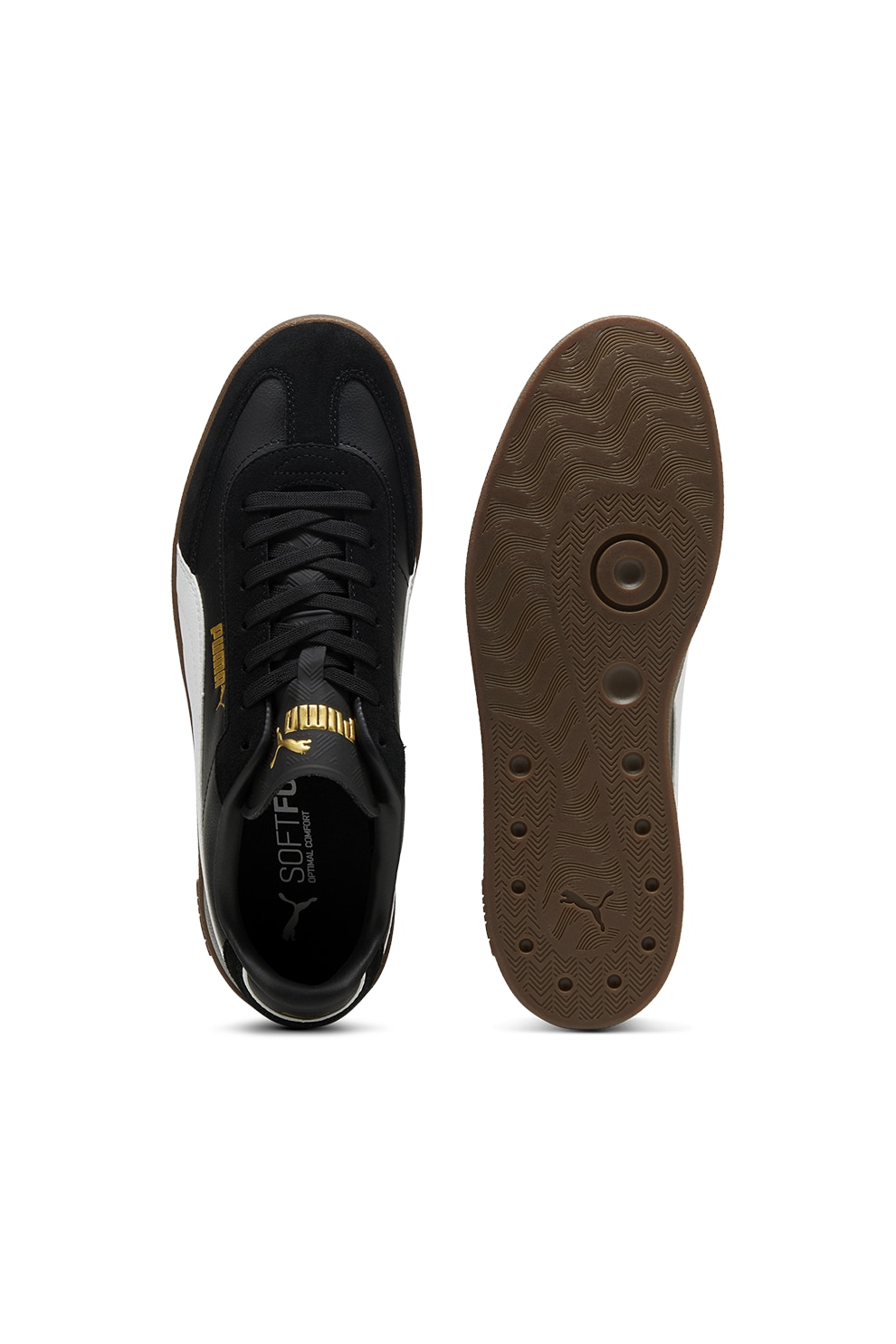 Puma, Pantofi sport Club II Era, Alb, Negru, 3.5 - eMAG.ro