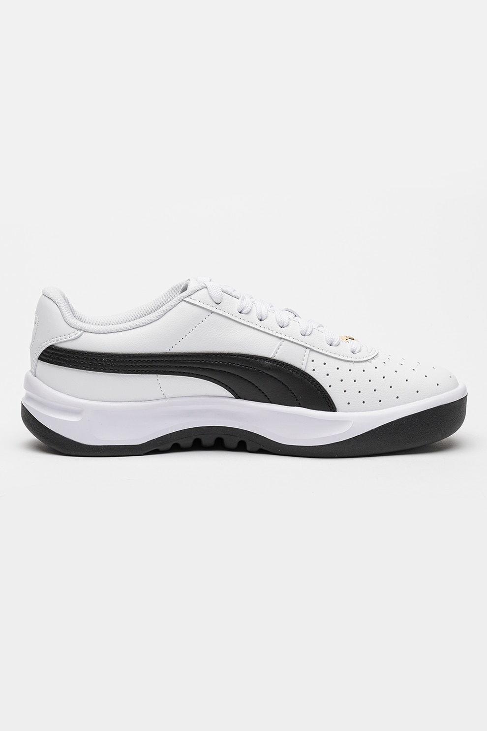 Puma, Pantofi sport de piele GV Special, Alb, Auriu, Negru, 10 - eMAG.ro