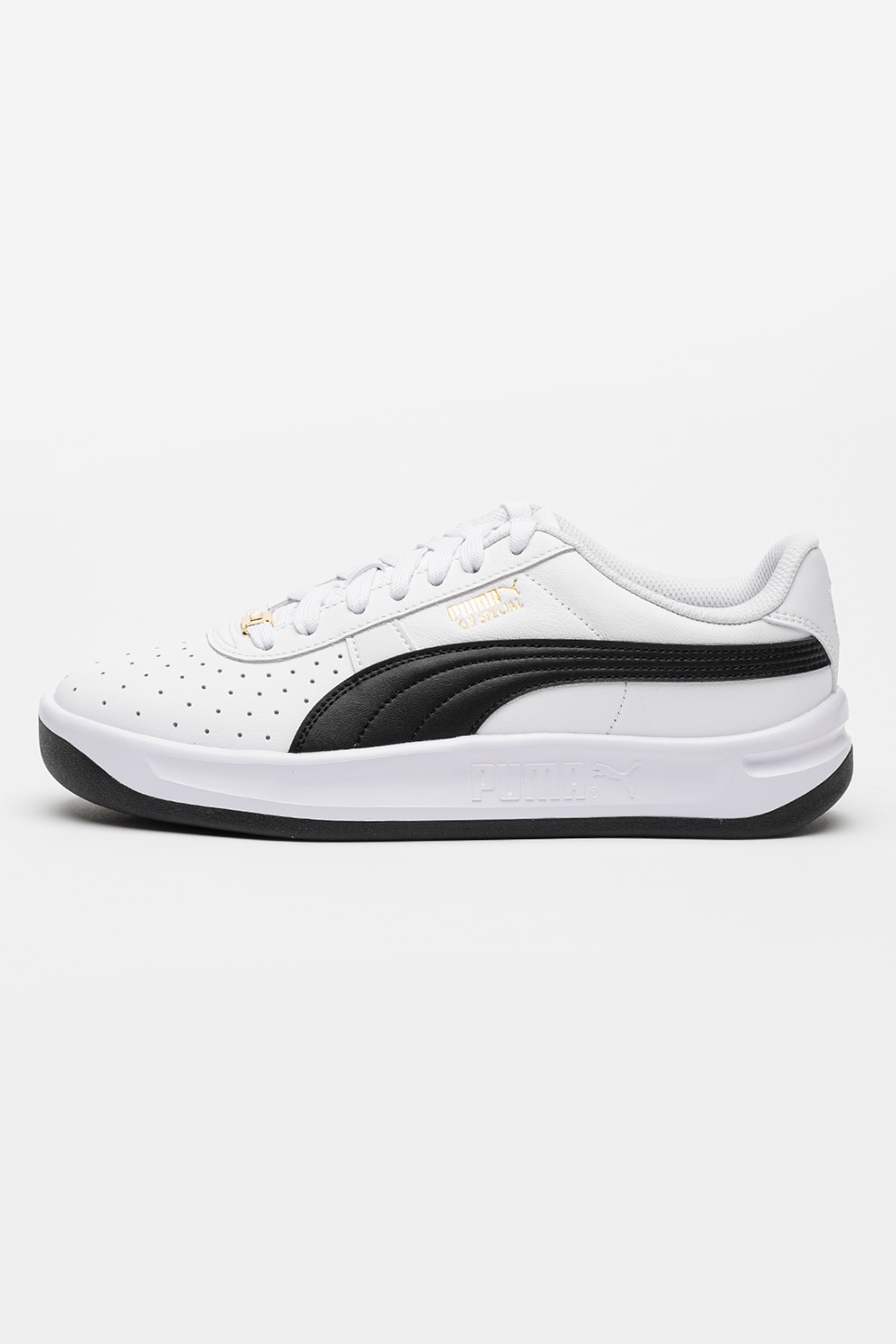 Puma, Pantofi sport de piele GV Special, Alb, Auriu, Negru, 9.5 - eMAG.ro