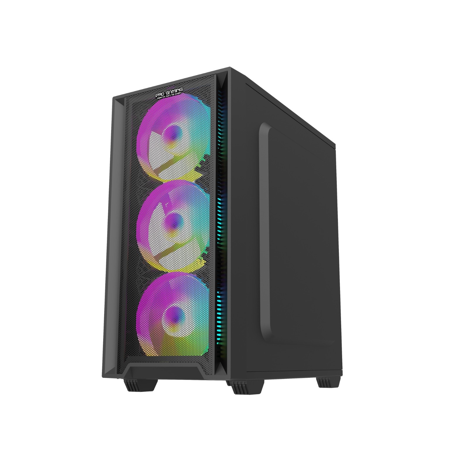 Carcasa PRO GAMING ARROW BLACK, Mini Tower, M-ATX, Fara Sursa, 4X RGB ...