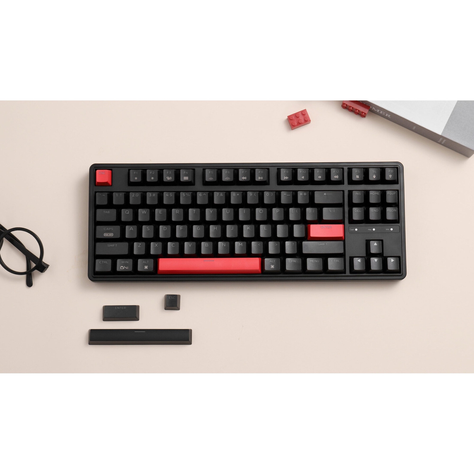Механична игрална клавиатура Keychron C3 Pro QMK/VIA, кабелен USB-C ...