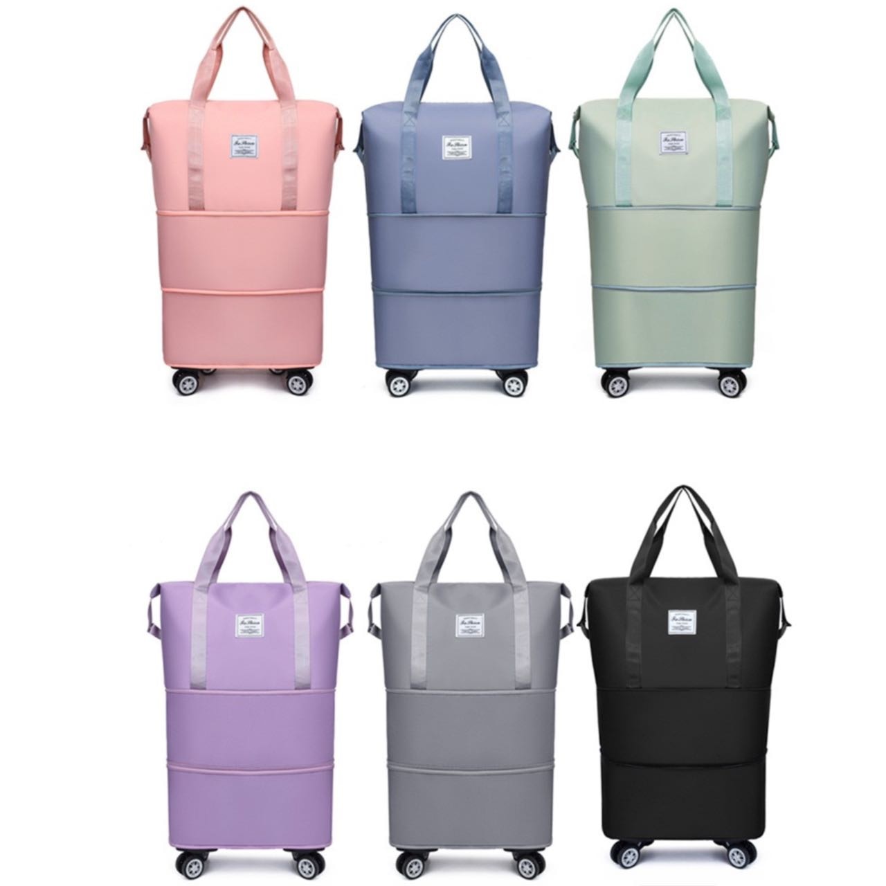 Geanta de voiaj cu role, NEVERMORE®, 25L-55L, trei etaje pliabila ...