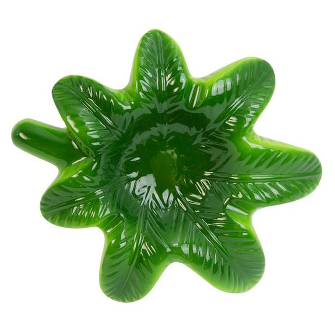 Scrumiera frunza Canabis, din ceramica, nuante de verde, foarte ...