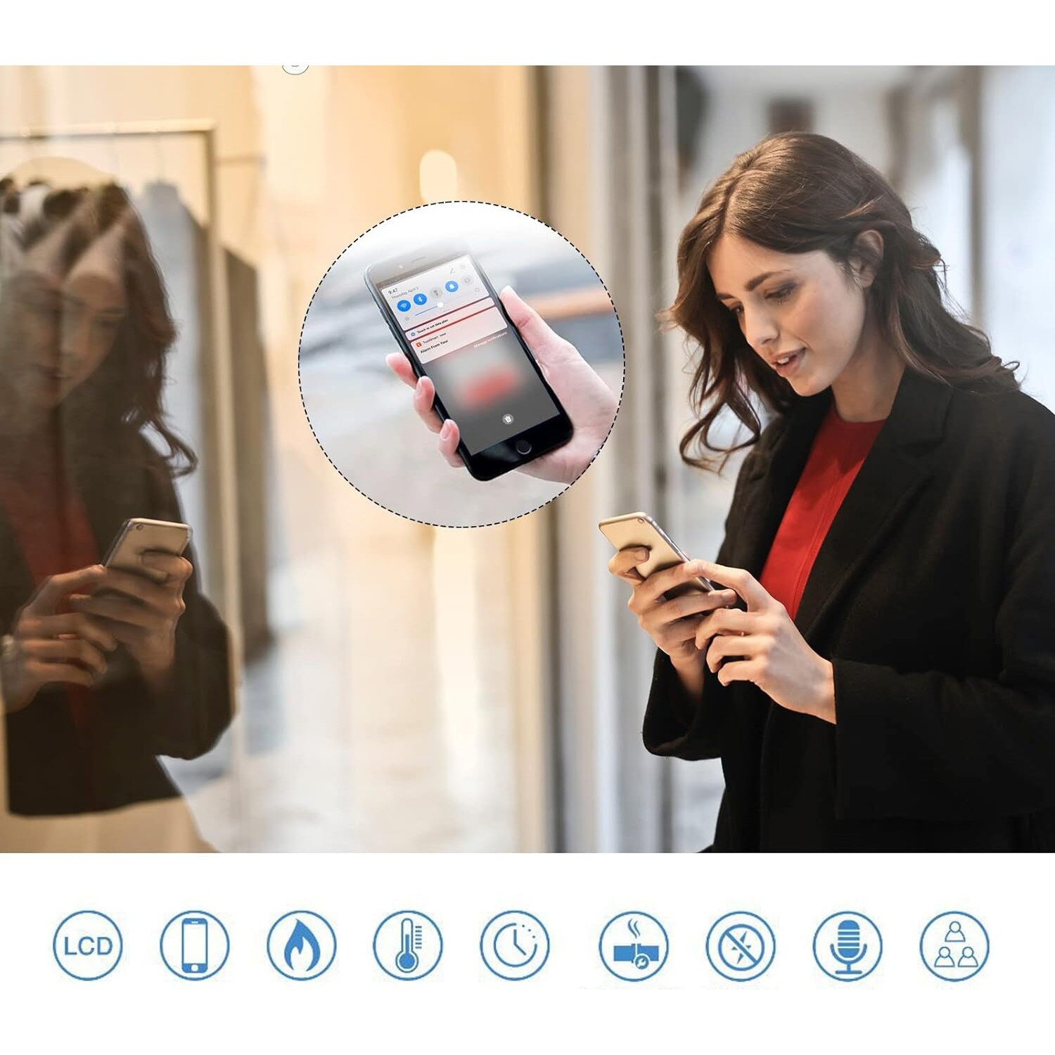 Detector de Gaz, Pentru detectare scurgere de gaze, WiFi 2.4 GHz ...