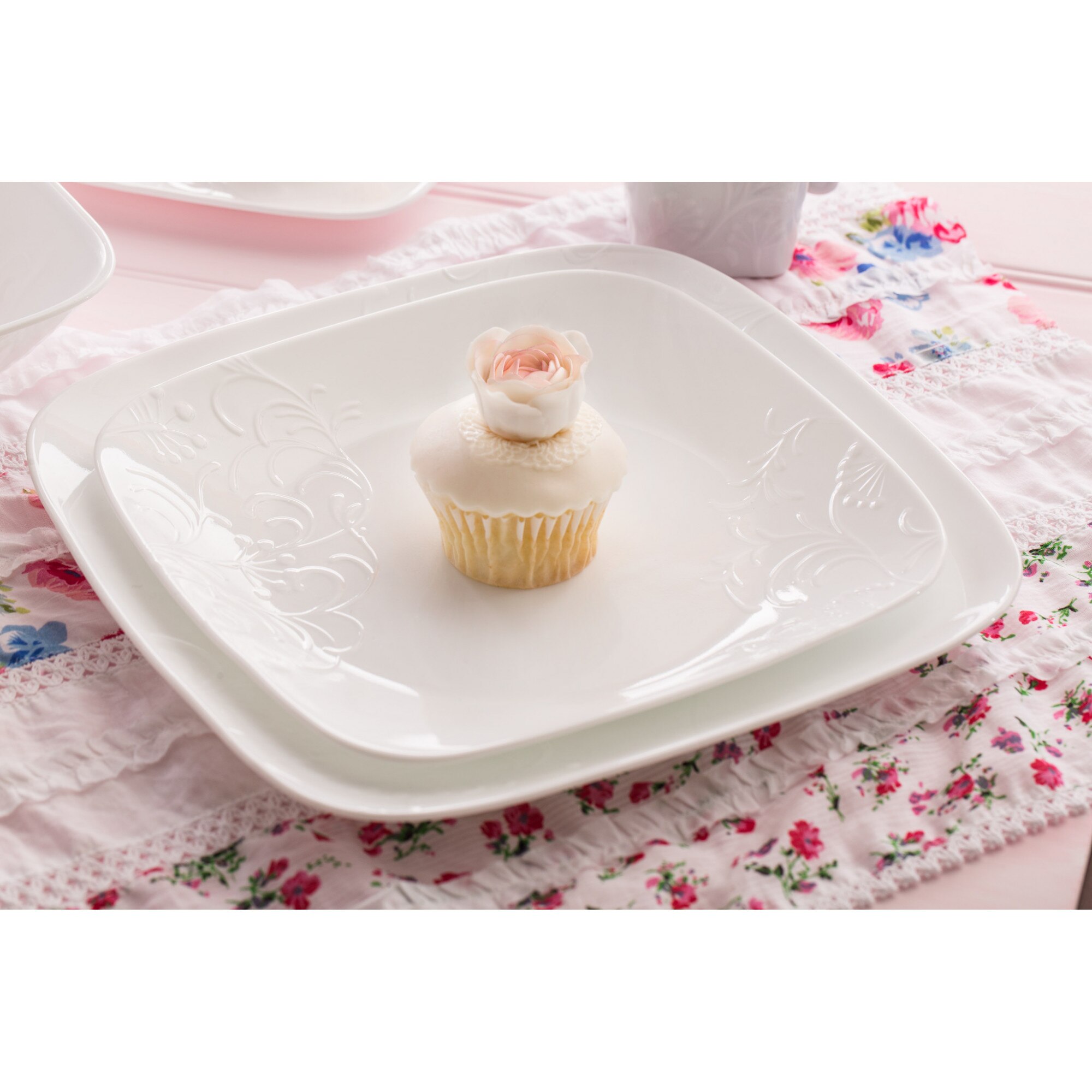 Сервиз за хранене Corelle, Cherish, square shape, 16 части - eMAG.bg