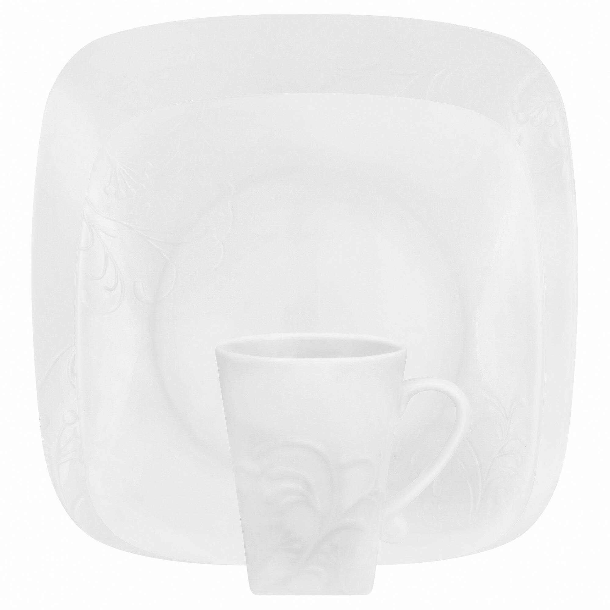 Сервиз за хранене Corelle, Cherish, square shape, 16 части - eMAG.bg