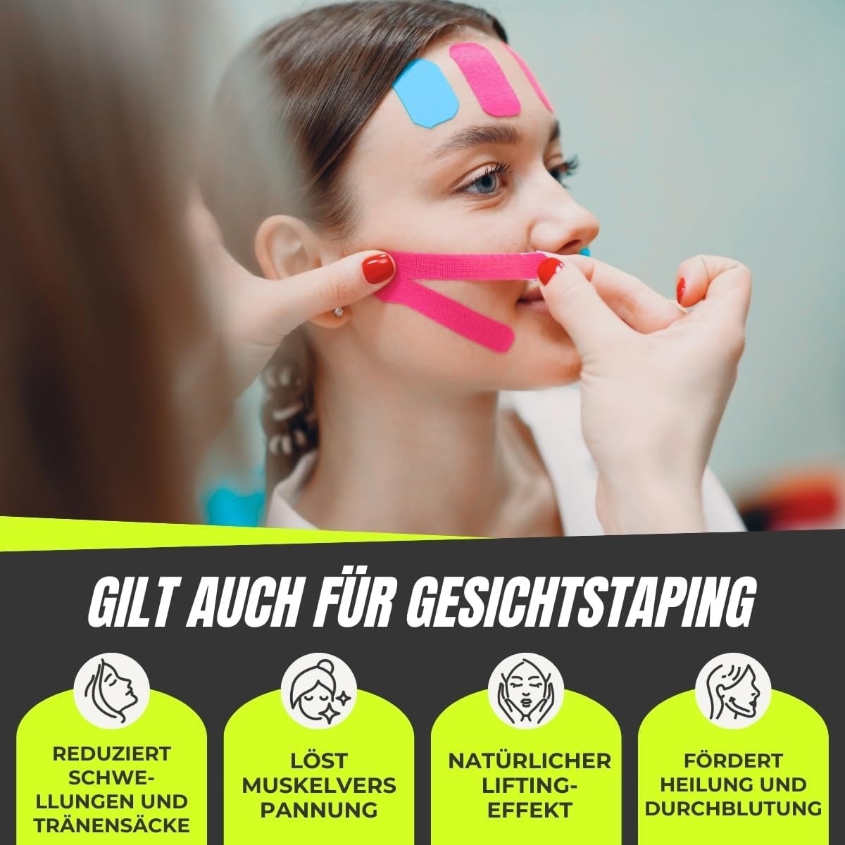 Plasture lifting facial, 2.5cm x 5m, Bej - eMAG.ro