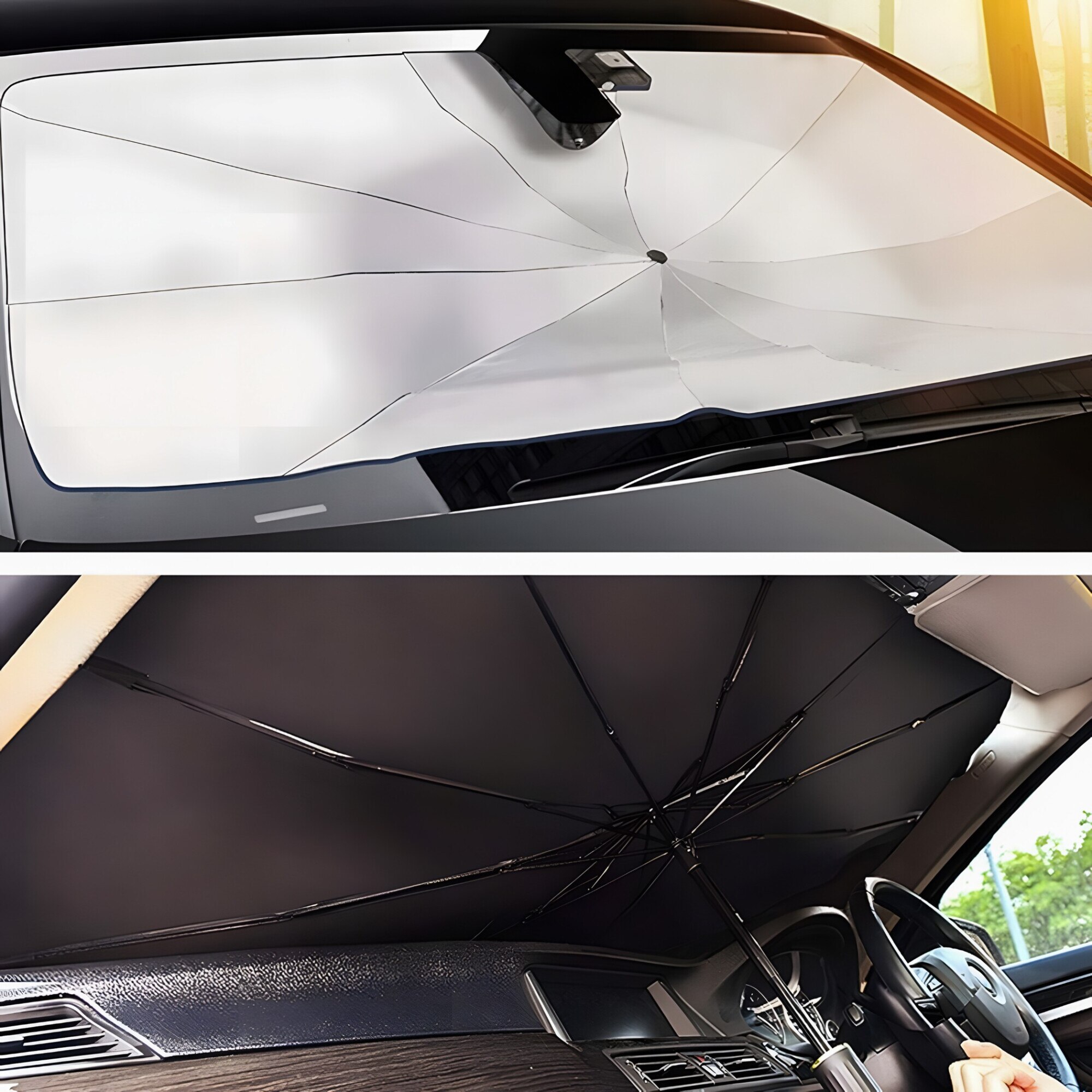 Parasolar Auto Pliabil pentru Parbriz Masina, RETOO DriveTech, 123x65cm ...